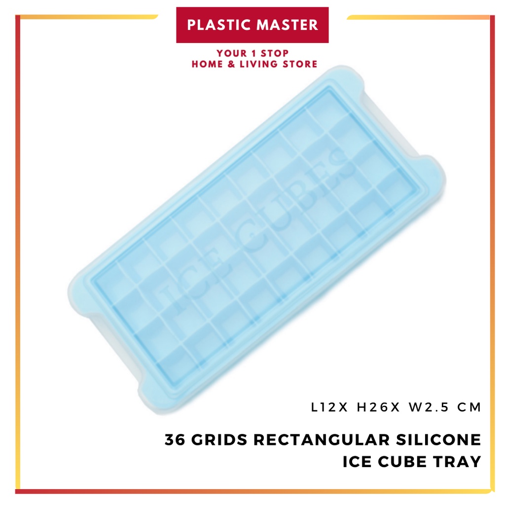 36 Grids Silicone Rectangular Ice Cube Tray Ice Cubes Frozen Food Grade ...