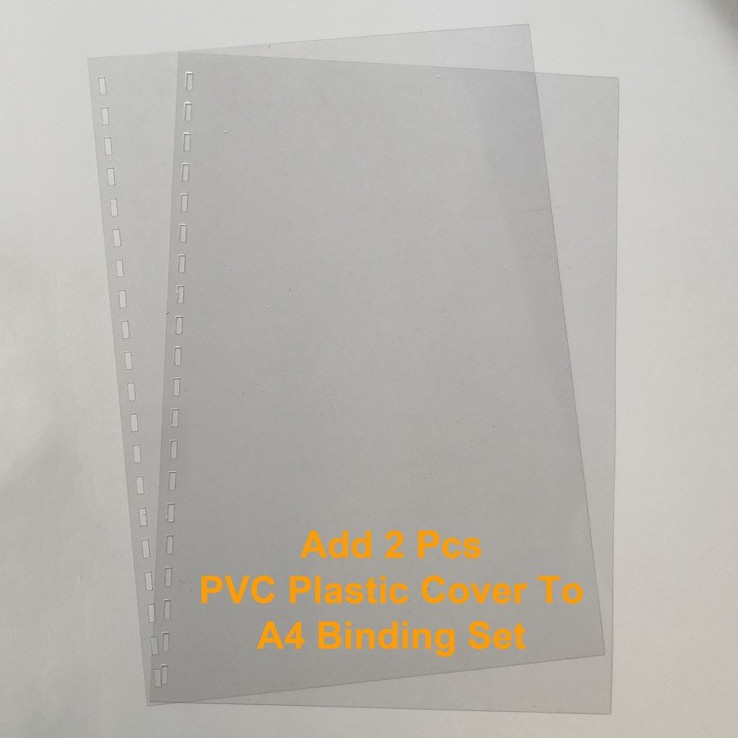 A4 Binding Set 4 (Buku Folio/Buku Skrap) Binding Paper With Plastic ...