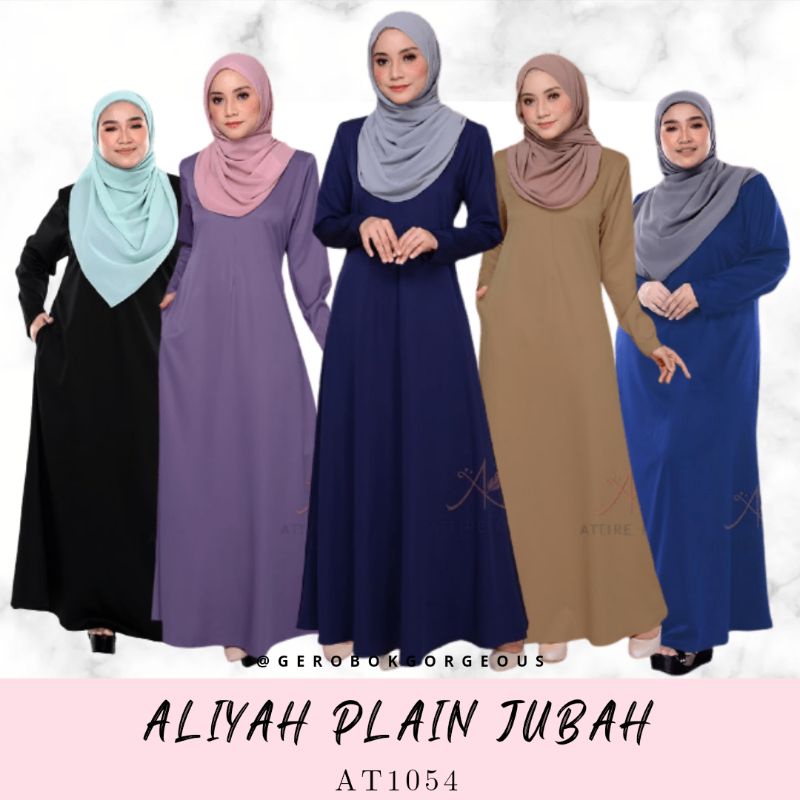 Jubah Plain Dewasa Aliyah With Nursing And Wudhuk Friendly Jubah ...