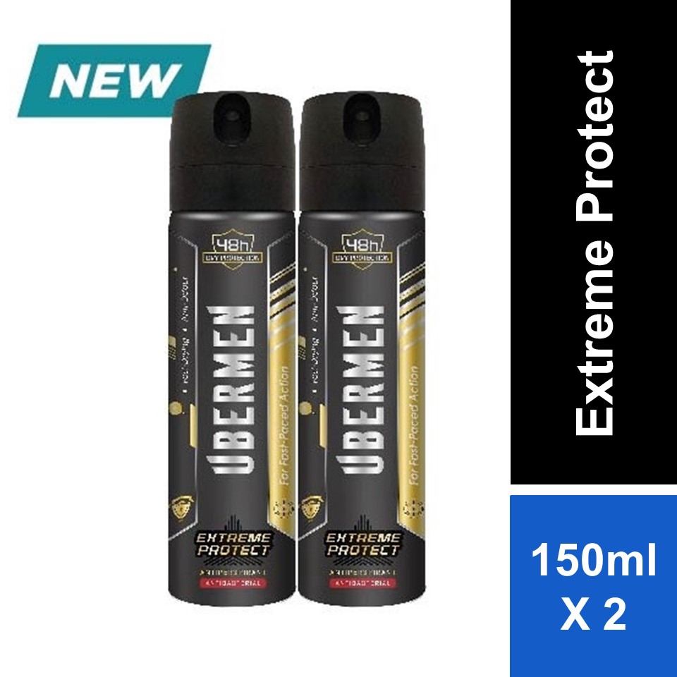 UBERMEN Extreme Protect Antiperspirant Body Spray 150ml x 2 [Online ...