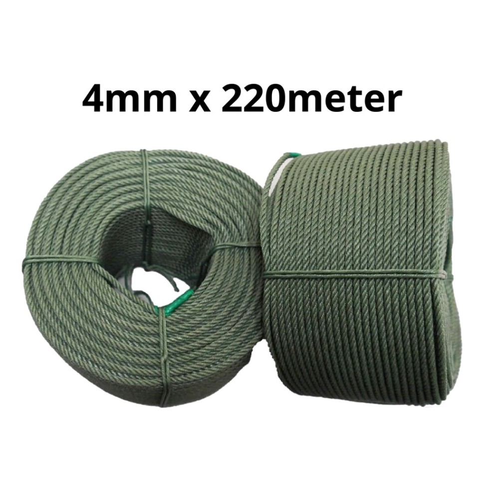4mm x 220 Meter PE Nylon Green Polyethylene Rope PE Rope (Thailand ...