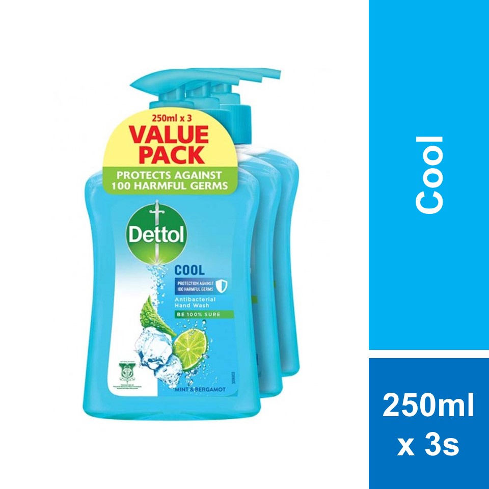 Dettol Liquid Hand Wash Cool 250ml x 3s [Value Pack of 3] | Shopee Malaysia
