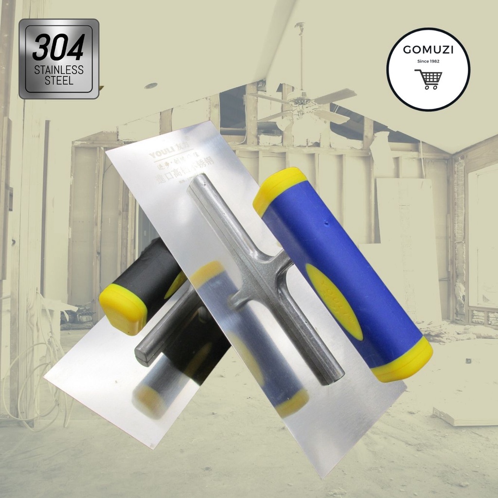 Square Plastering Cement Trowel 4" Sudu Besi Gosok plaster simen Segi ...