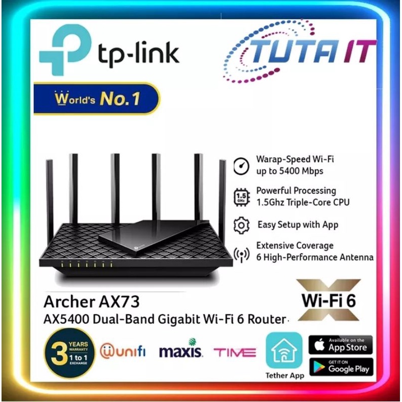 TP-Link Archer AX73 AX5400 Dual-Band Gigabit Wi-Fi 6 Router | Shopee Malaysia