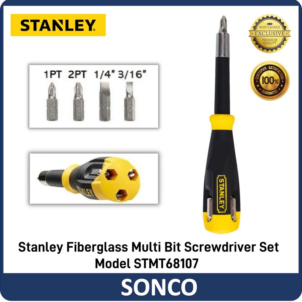 （ORIGINAL）STANLEY-STMT68107 Fiberglass Multi-Bit Screwdriver Set ...