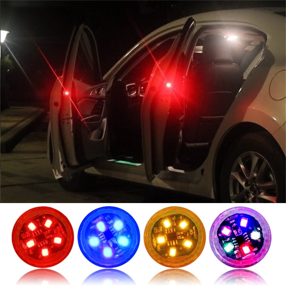 Universal LED Car Opening Door Safety Warning Anti-collision Lights ...