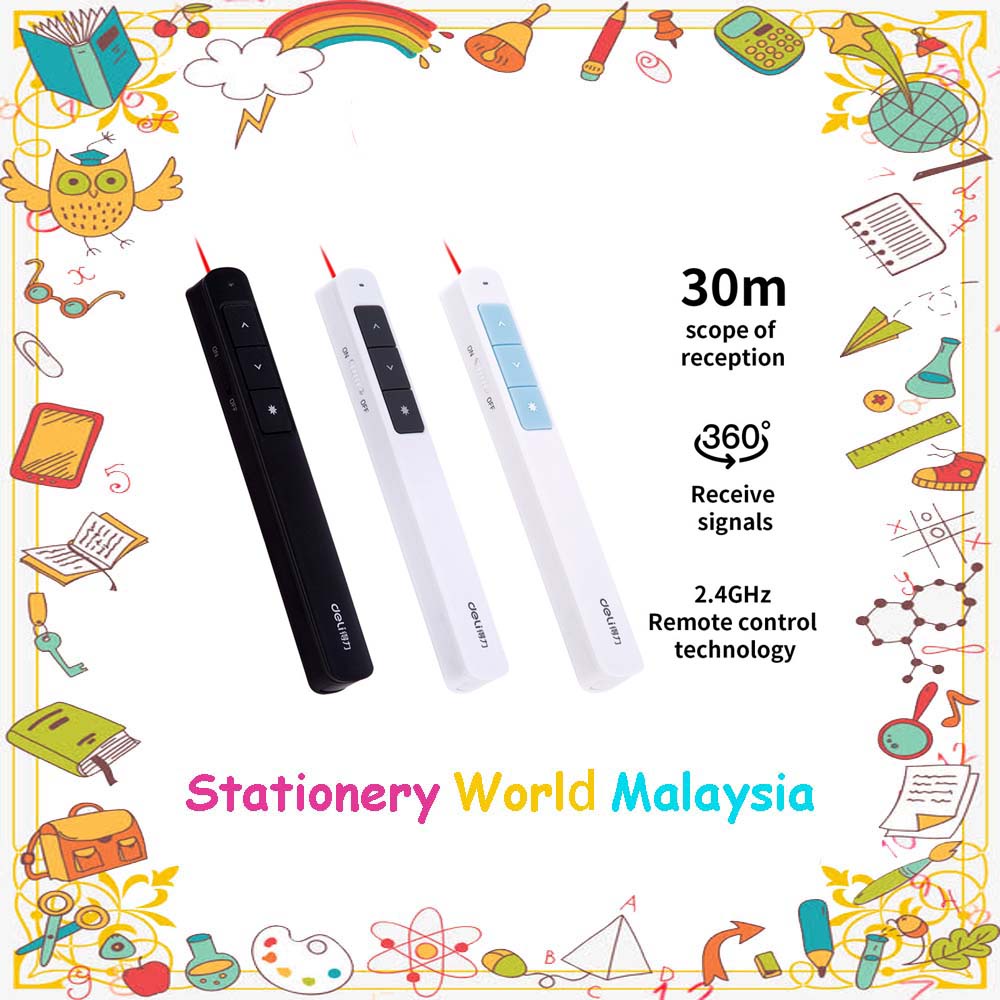 SWM Deli Laser Pen Wireless Presented Red Light Office Function Pen ...