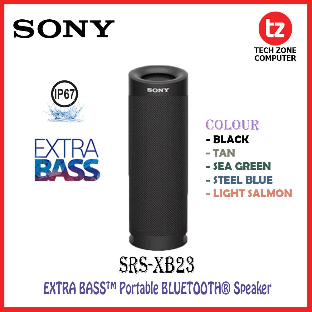 Sony XB23 EXTRA BASS IP67 Waterproof Portable BLUETOOTH Speaker SRS ...