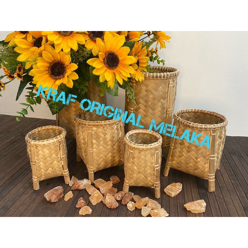 Pampas Vase / Rattan Vase / Pasu Rotan / Pen holder / Spoon holder ...