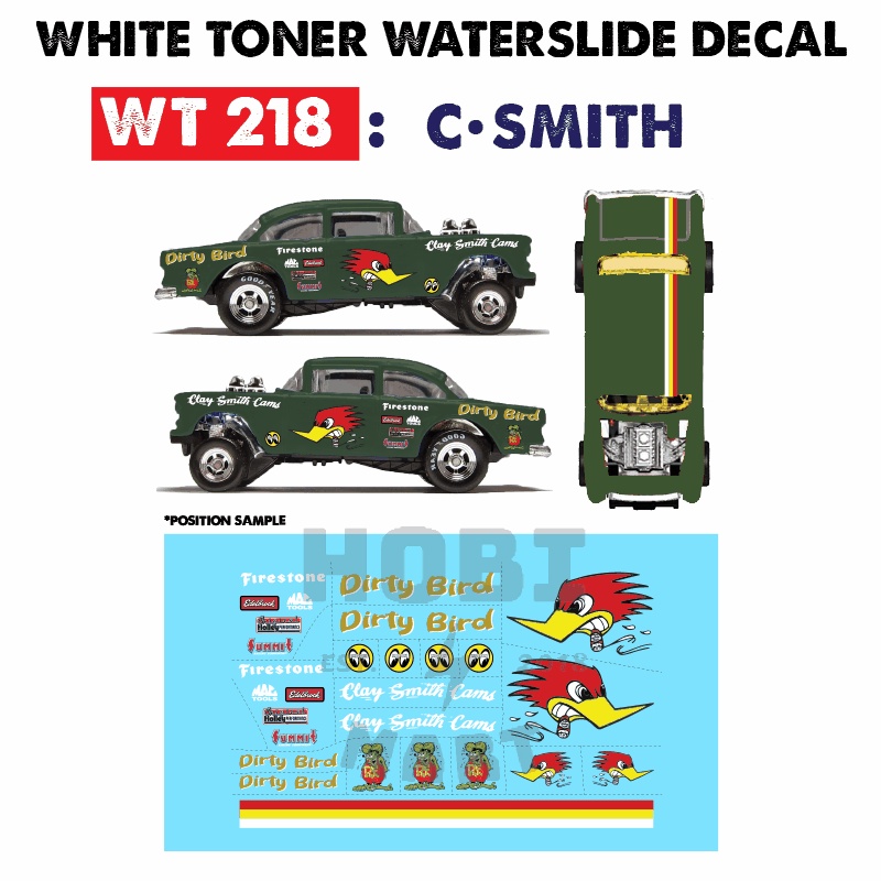 C.Smith Decals Hotwheels Tomica 1:64 diecast custom white toner ...