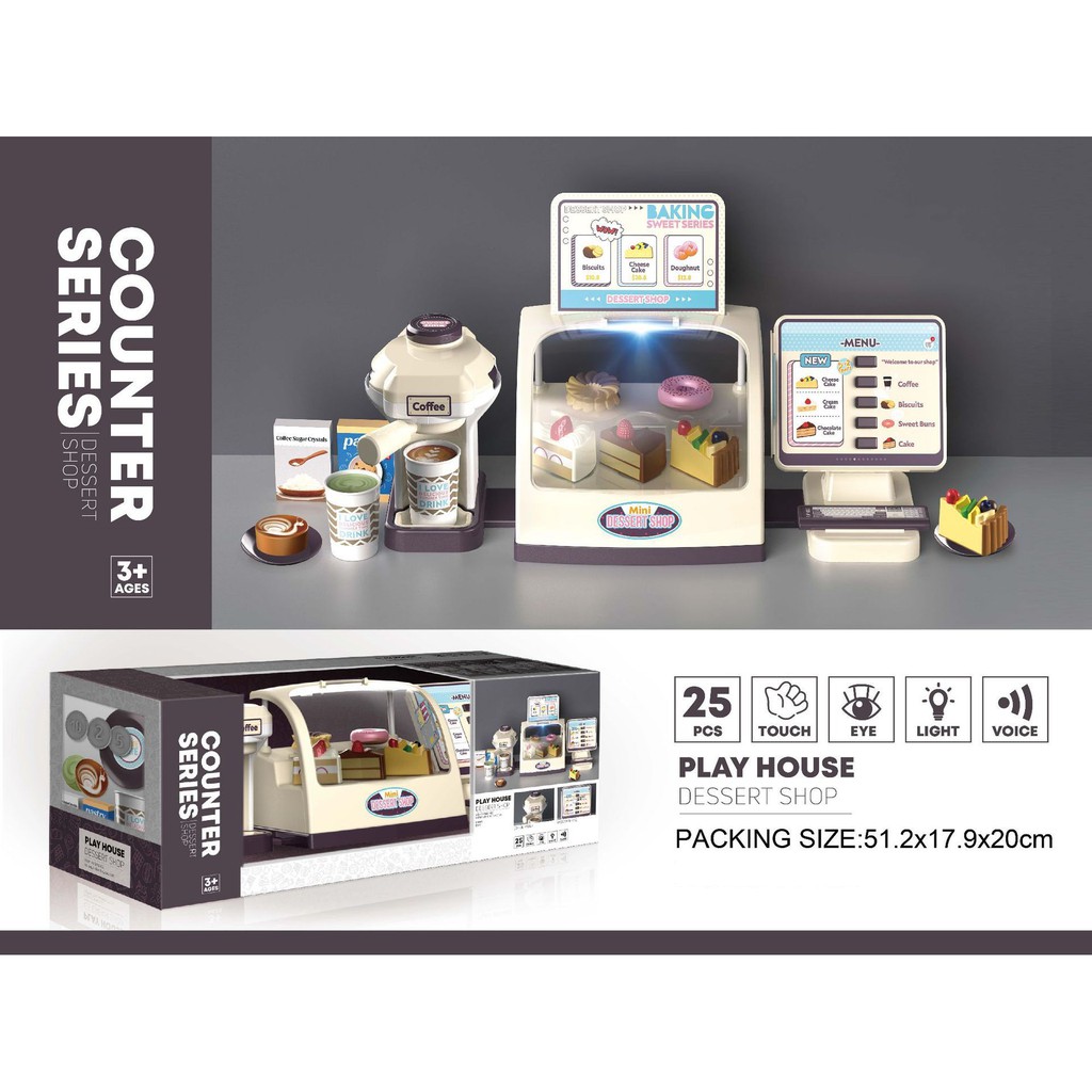 Simulation Counter Top Series Cashier Cash Register Toy English Version ...