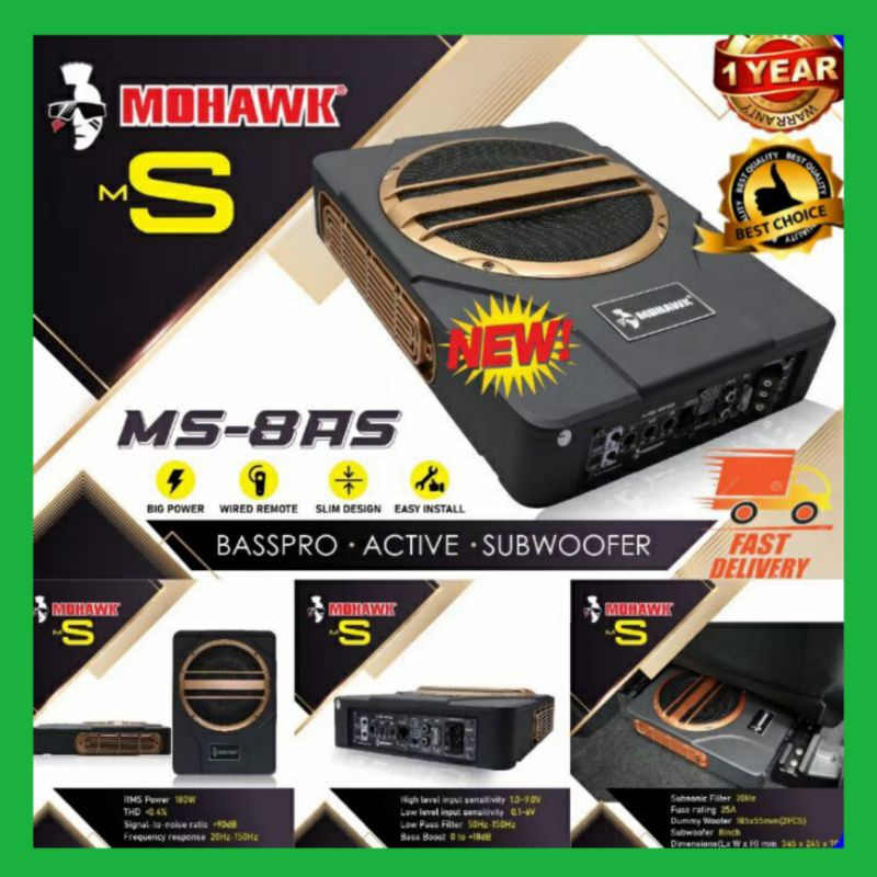 💥Mohawk Newest Series / Ms Series Ms 8AS Bass Pro Acitve Subwoofer #180 ...