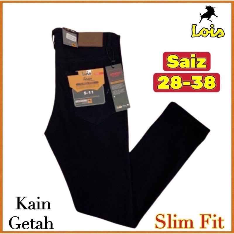💯Promosi💯Men Jeans Black SLIM FIT Long Pant Seluar Panjang Hitam Black ...