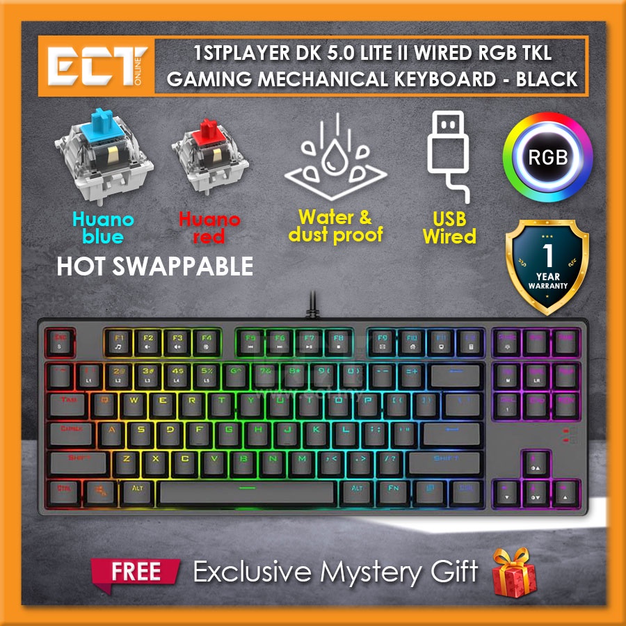 1STPLAYER DK5.0 DK 5.0 Lite / Lite II USB Wired RGB Tenkeyless TKL 87 ...