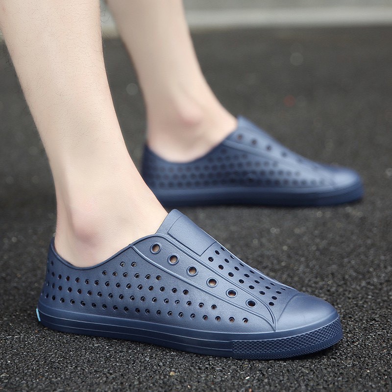 [1 SIZE BACK] Men's plastic rain shoes with breathable holes, super ...