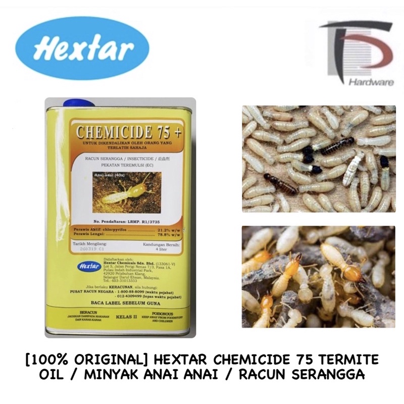 [100% ORIGINAL] HEXTAR CHEMICIDE 75 TERMITE OIL / MINYAK ANAI ANAI ...