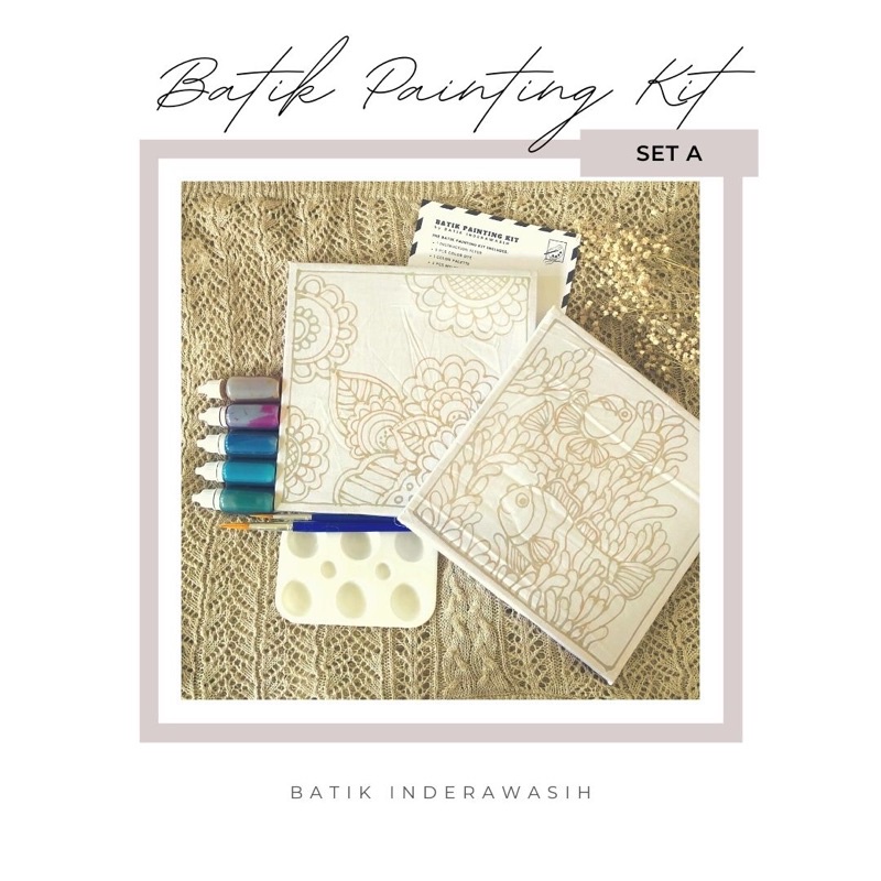 DIY Batik Painting Kit 20x20cm On Fabric Cotton | Shopee Malaysia