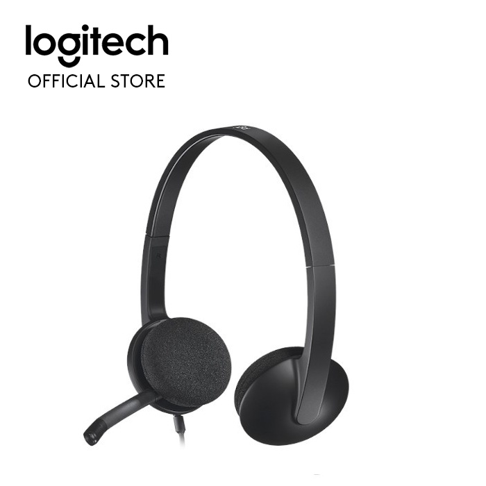 Logitech H340 Wired Headset, Stereo Headphones with Noise-Cancelling ...