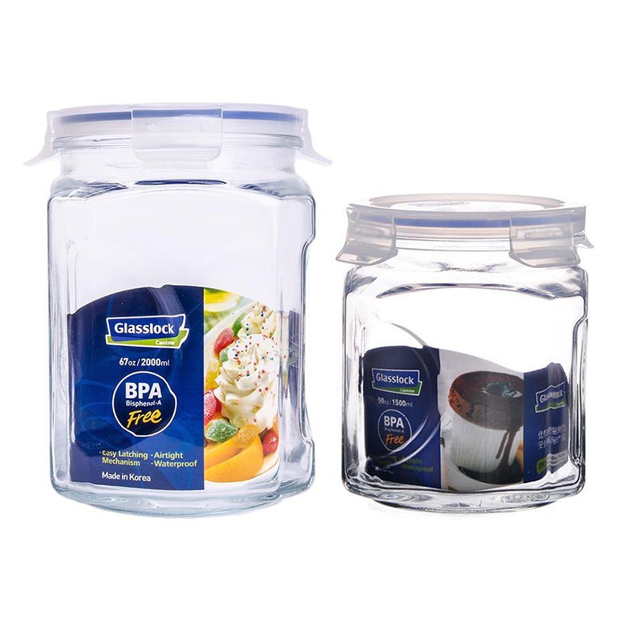Glass jar 1500ml/2000ml Korean Glasslock IP59x | Shopee Malaysia