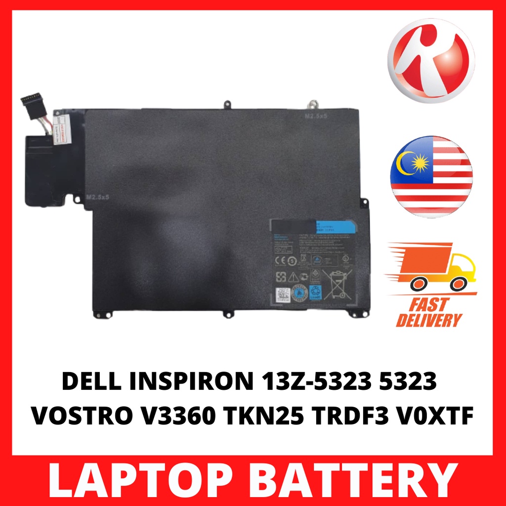 Del INSPIRON 13Z-5323 5323 VOSTRO V3360 TKN25 TRDF3 V0XTF BATTERY ...