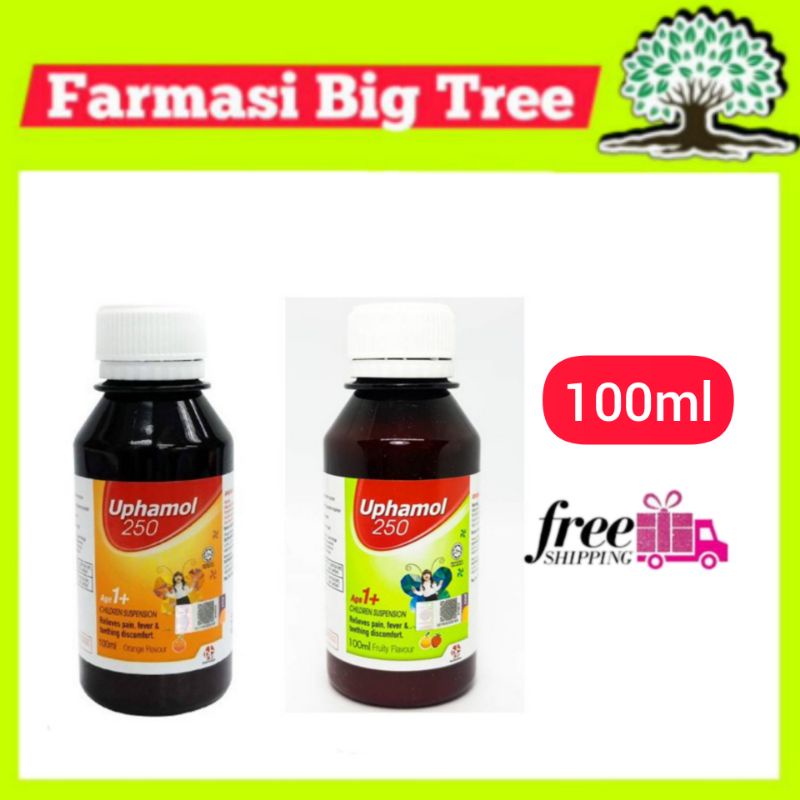 Uphamol 250mg pcm suspension 100ml orange / fruity favour - ubat demam ...