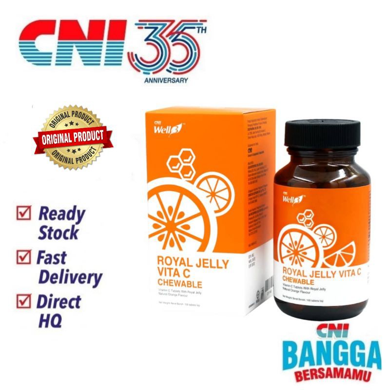 CNI Well3 Royal Jelly Vitamin C - 100 tablets × 250mg (Royal Jelly ... CNI Well3 Royal Jelly Vitamin C - 100 tablets × 250mg (Royal Jelly ...