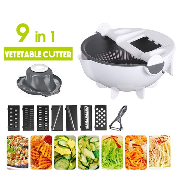9in1 Multi-functional Manual Cutting Food Vegetables Potato Slicer ...
