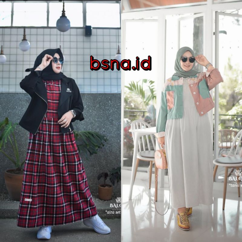 Aira And Tami Set inner BALQIS Jacket Latest Original | Shopee Malaysia