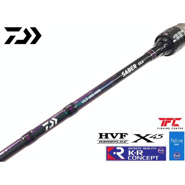 DAIWA SABER ULG Ultra Light Game Spinning & Baitcasting Rod BC Baitcast ...