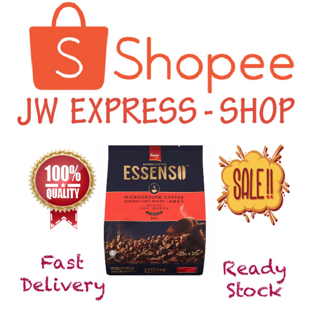 Super Coffee Essenso Microground Coffee 3 in 1 Coffee Beans 20 x 25g ...