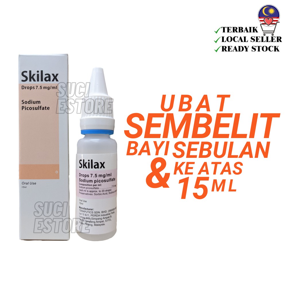 Skilax Drops 7.5mg/ml Sodium Picosulfate 15ml - Ubat sembelit bayi 1 ...