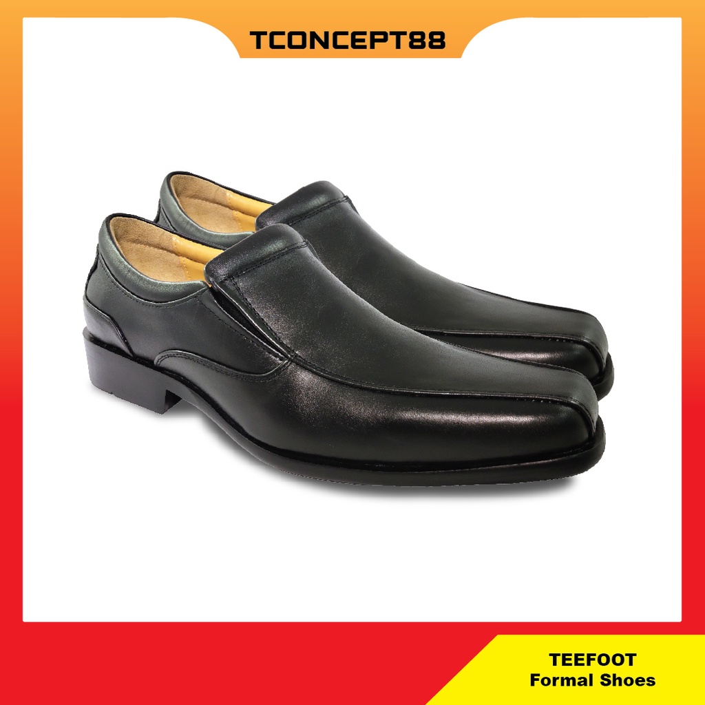 TEEFOOT Kasut Formal Hitam Lelaki/ Kasut Pejabat Hitam | Shopee Malaysia