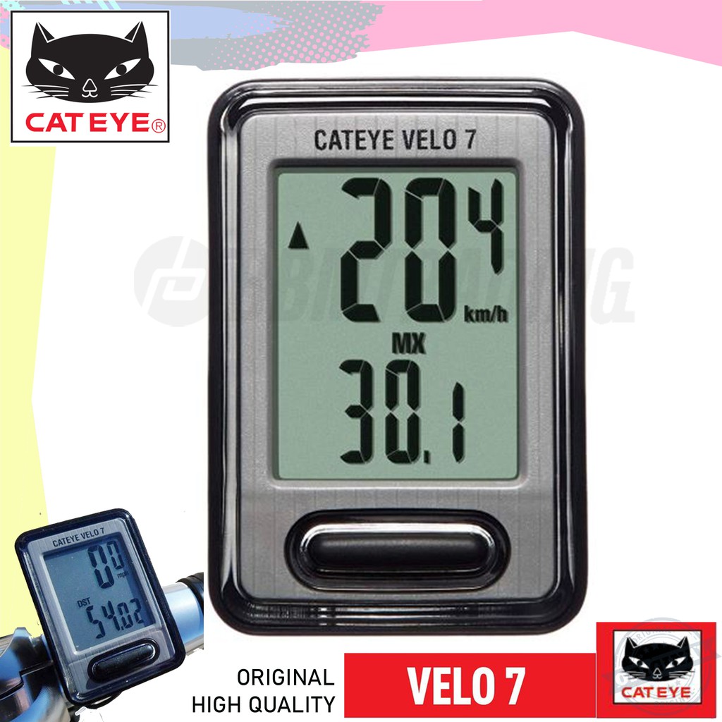 CATEYE VELO 7 CYCLING COMPUTER BICYCLE METER CYCLING CATEYE ALL ...