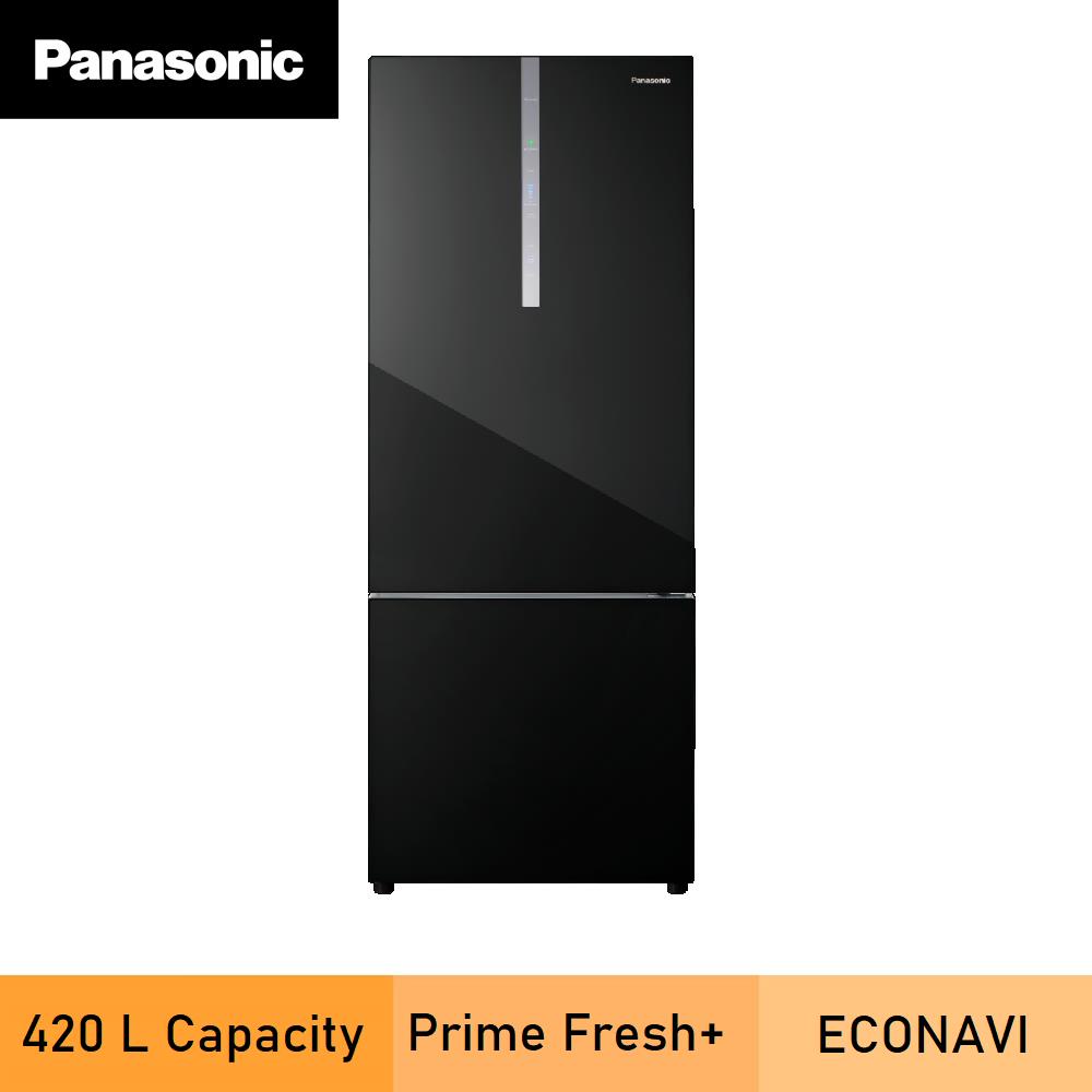 Panasonic 2-Door Bottom Freezer Refrigerator Glass Door Series NR ...