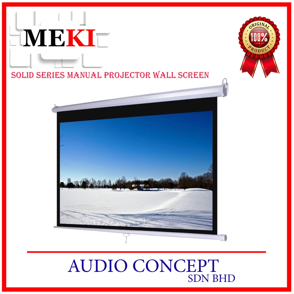 Meki Solid Series Manual Projector Wall Screen | Shopee Malaysia