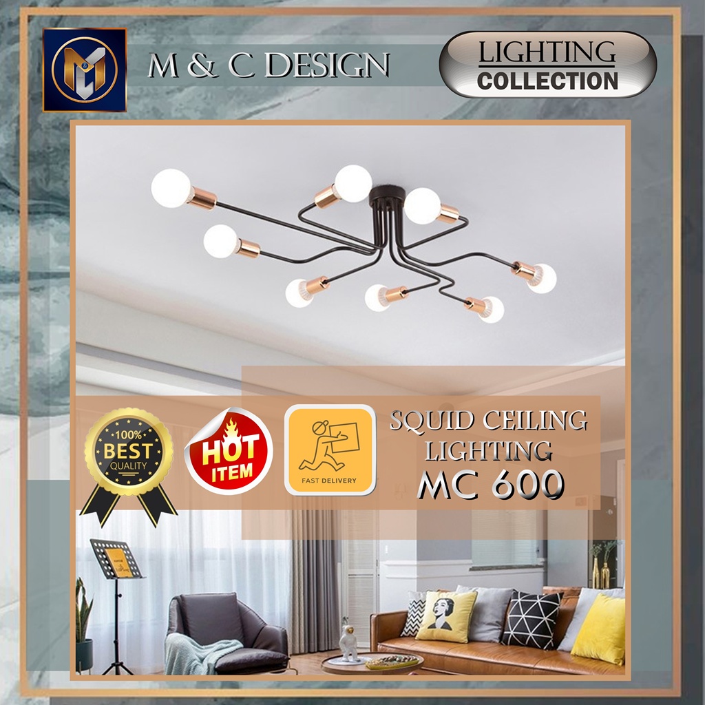MC600 ATTRACTIVE Pipe / Squid Ceiling Lighting / Ceiling Lighting ...