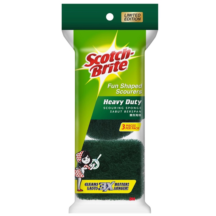 3M Scotch-Brite 21-3 Shaped Scourer 3's | Shopee Malaysia