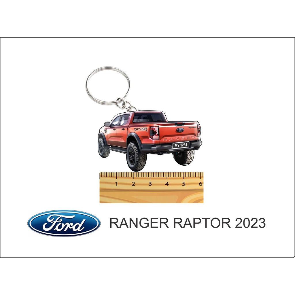ford ranger raptor rear orange keychain 2d | Shopee Malaysia