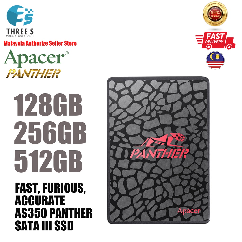 Apacer AS350 PANTHER SATA III SSD 2.5" 128GB / 256GB / 512GB | Shopee ...