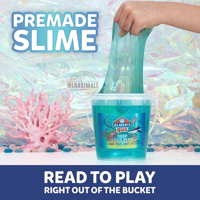 Elmer’s Gue Premade Slime Deep Gue Sea with Mix-Ins Ready To Play ...