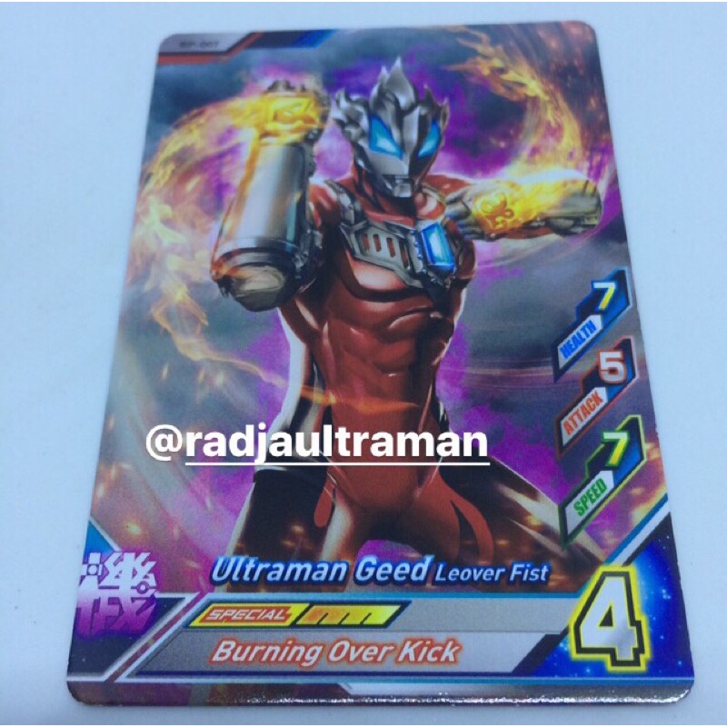 Promotion Card Ultraman R/B BP007 Ultraman Geed Leover Fist Original ...