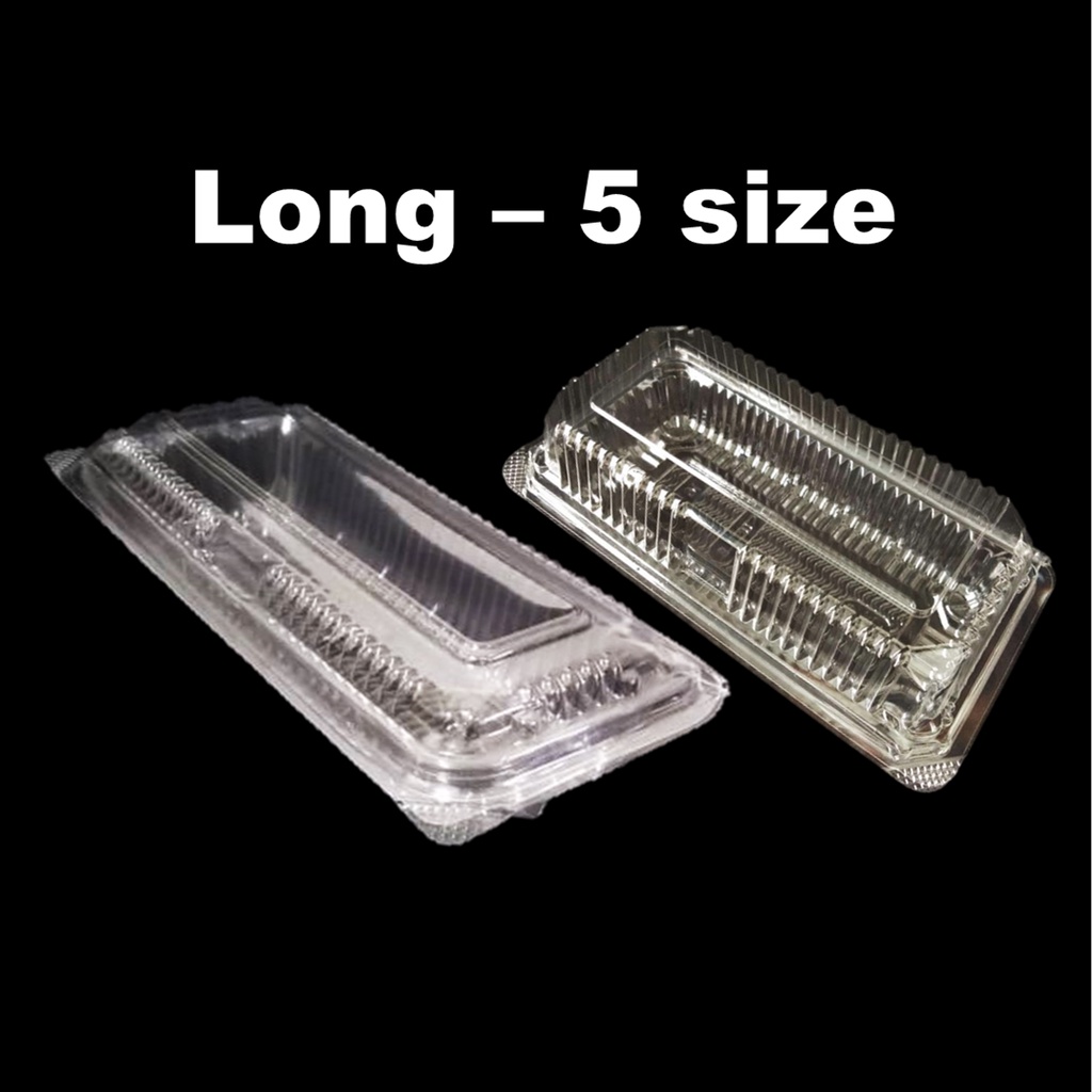 Toli (50pcs) Long Rectangle food container OPS Clamshell TP-9L 10L 15L ...
