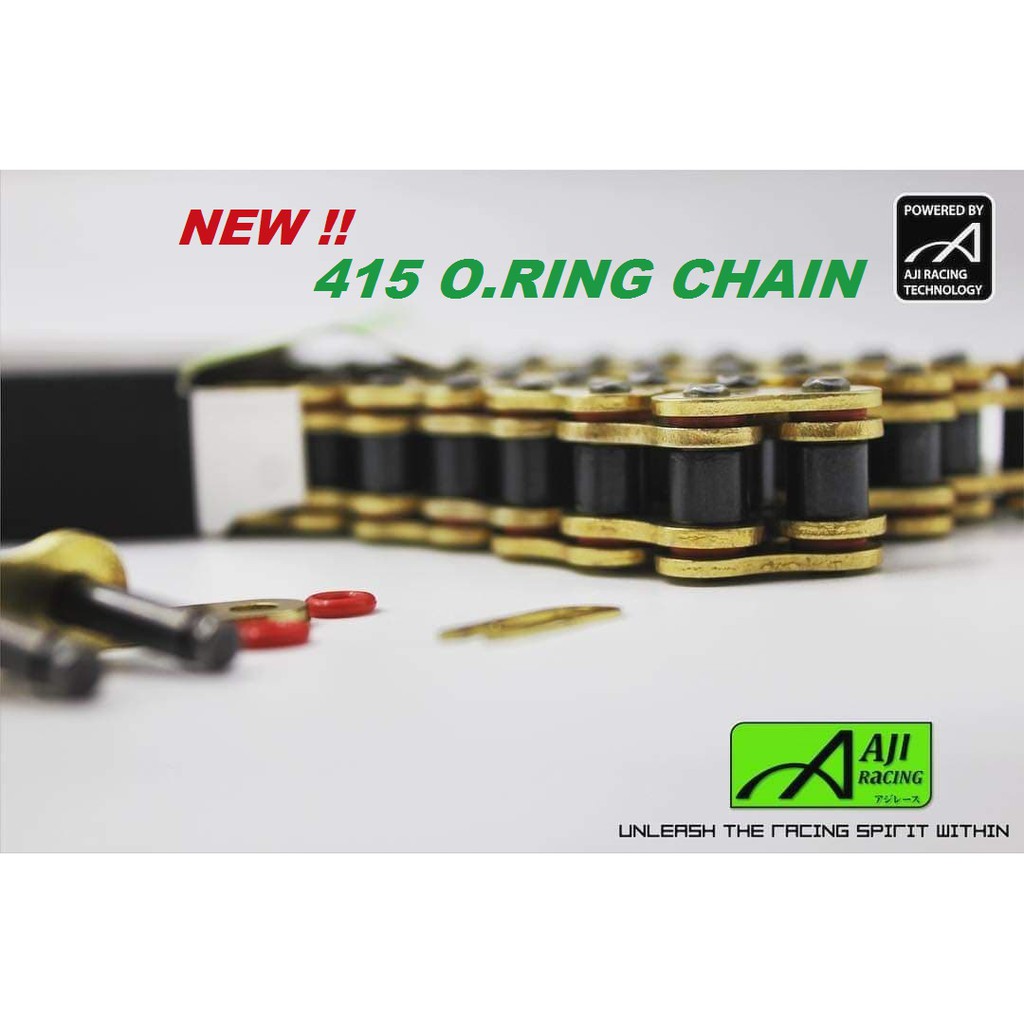 Ori AJI RACING O-RING CHAIN GOLD 415-132L ERO RANTAI LC LC135 Y15 Y15ZR ...