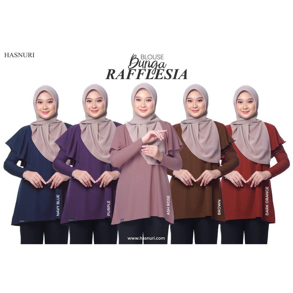 [FREE SHIPPING] BLOUSE BUNGA RAFFLESIA BY HASNURI- PENGGEMAR BAJU ...