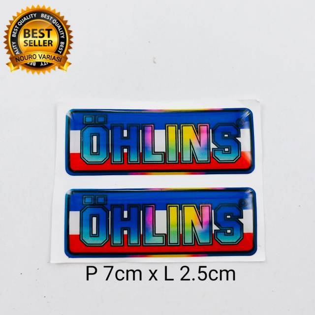 Ohlins logo embossed emblem contains 2 THAI TWOTONE GOOD QUALITY ...