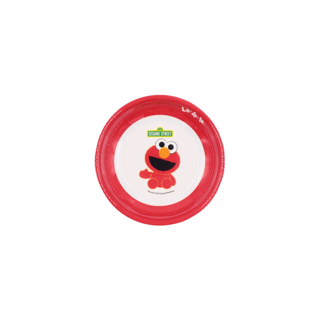 Sesame Street Babies Elmo 7.5 Inch Children Deep Plate Melamine Material - White & Red For ...