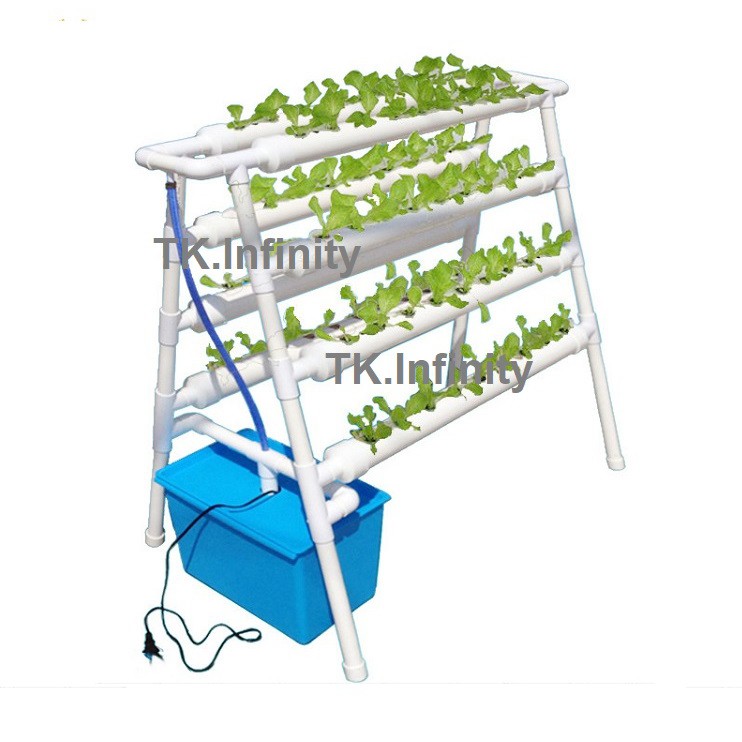 Hydroponic Set / Hidroponik Set 72 Holes Ladder Four Tier A Shape - DIY ...