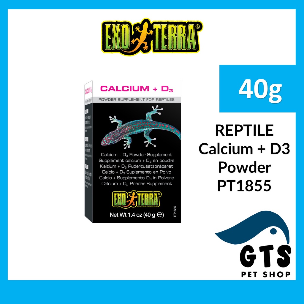 Exo Terra Calcium + D3 Powder 40g Supplement for Reptiles PT1855 | Shopee Malaysia