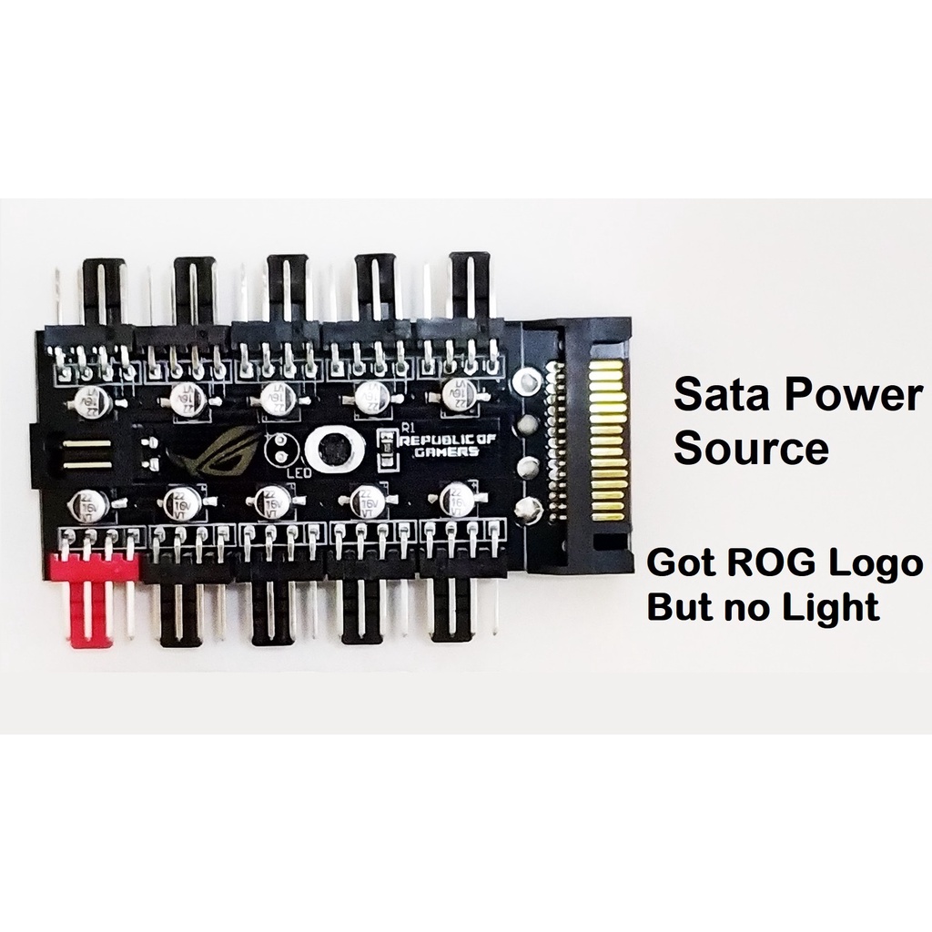 ROG Fan Hub, PWM 4pin / 3pin Fan Splitter Hub Splitter For 12V Desktop ...