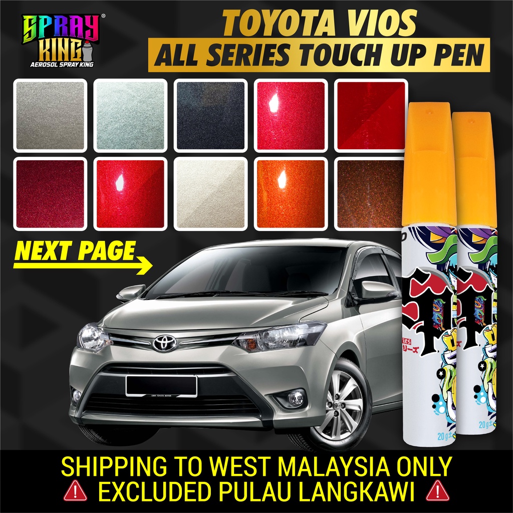 [ TOYOTA VIOS GEN 3 ] Touch Up Pen 🖊 All Color Small Scratch Repair 27g ...